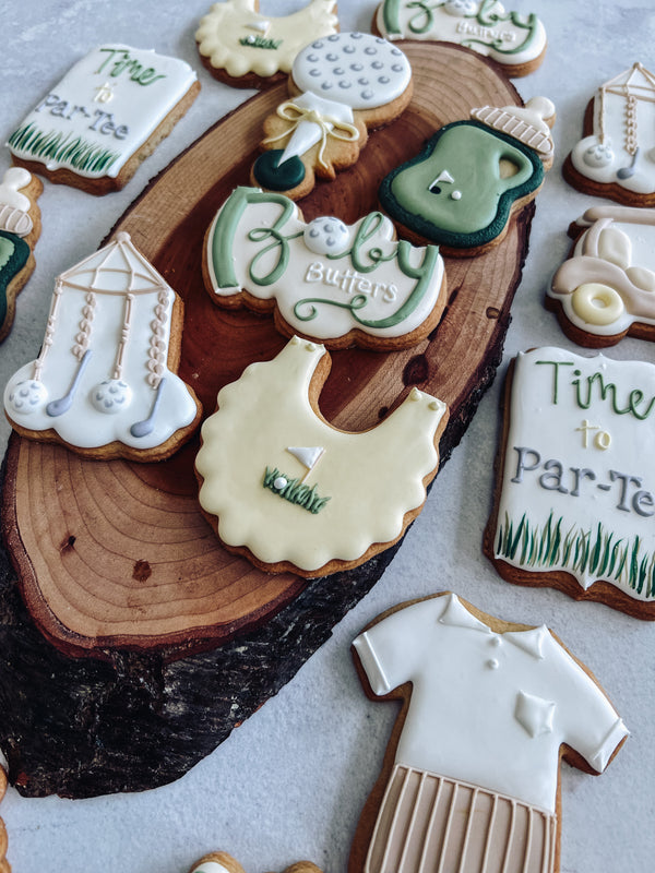 Golf Baby Shower Cookies - Sticks and Scones Cakes