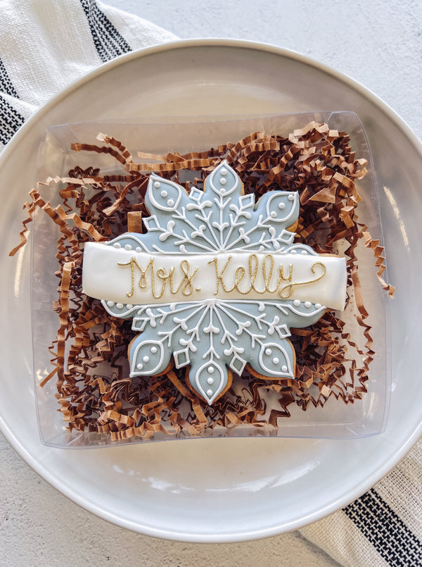 Personalized Snowflake Cookie - Sticks and Scones Cakes