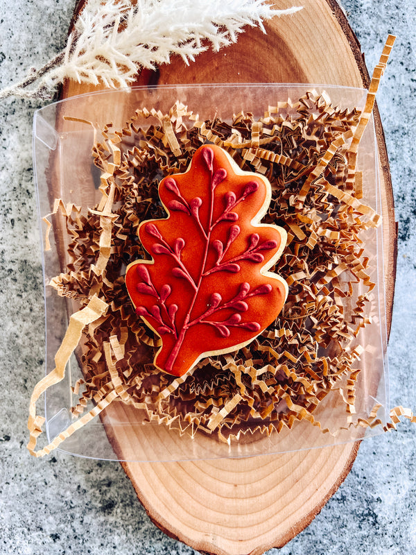 Rust Fall Leaf Cookie - Sticks and Scones Cakes