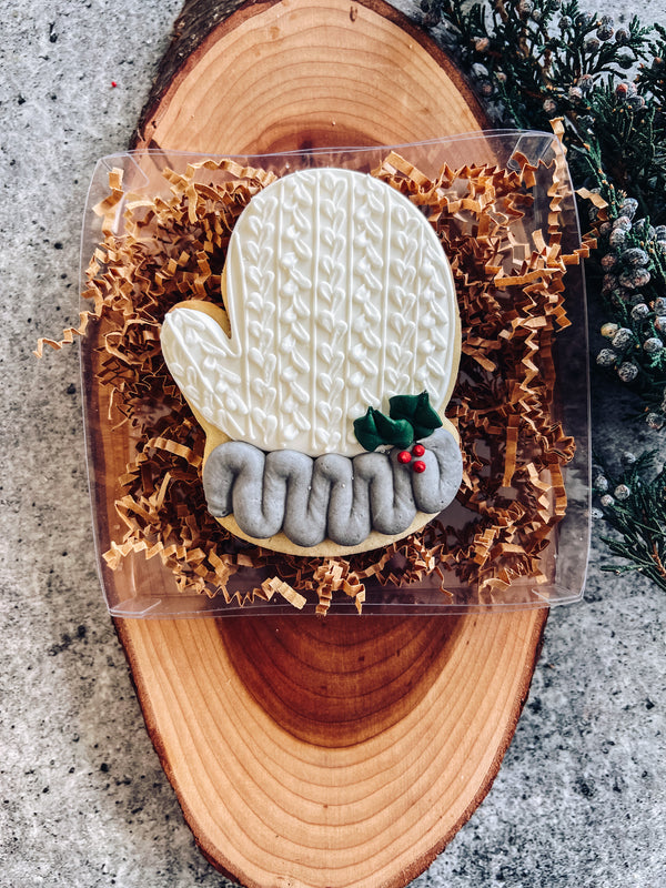 White Mitten Cookie - Sticks and Scones Cakes